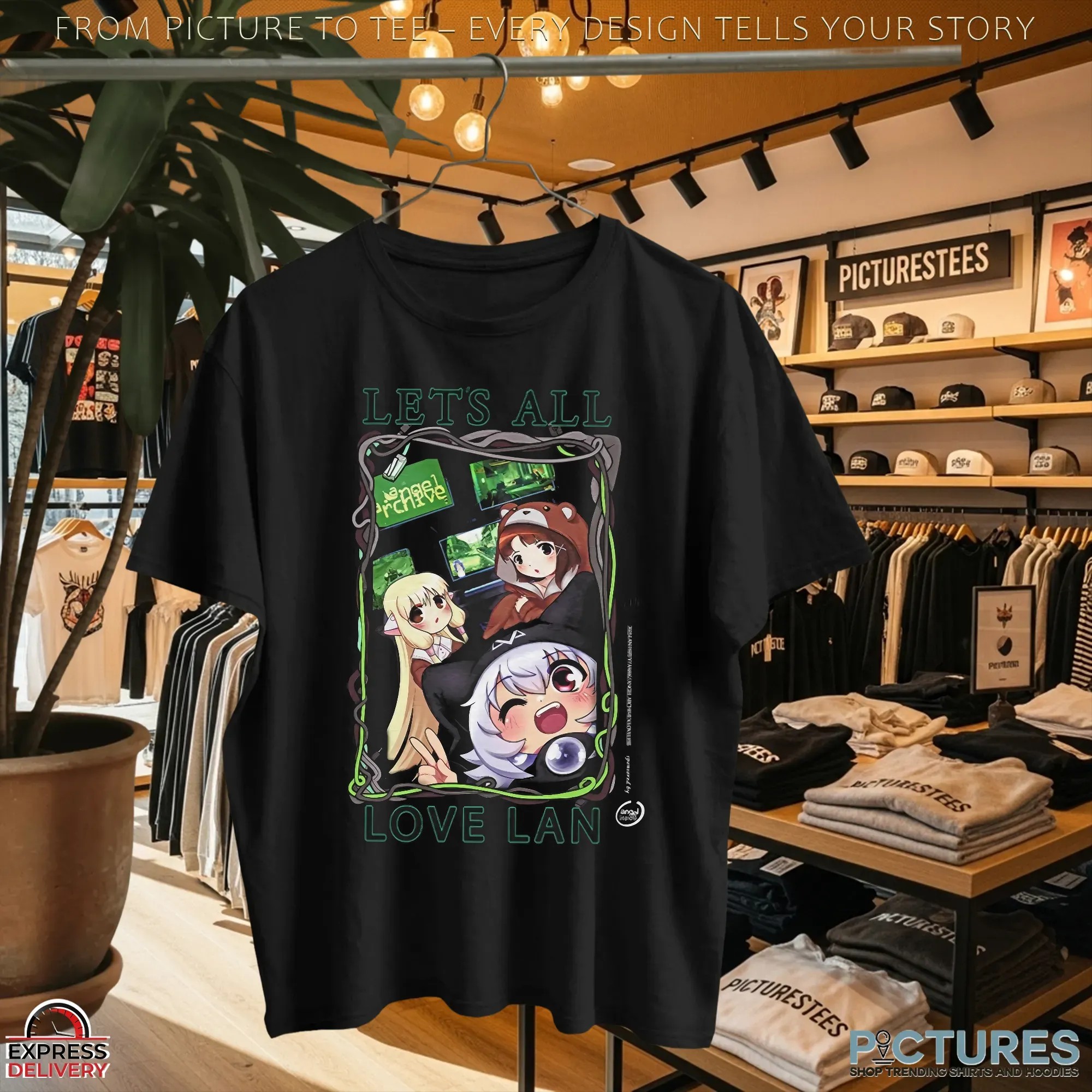 Let's All Love LAN Party Plush T Shirt • Picturestees Clothing LLC