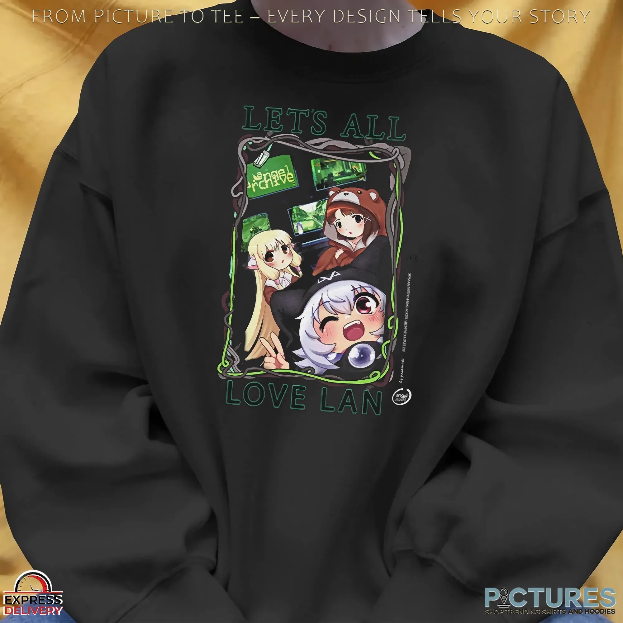 Let's All Love LAN Party Plush T Shirt • Picturestees Clothing LLC