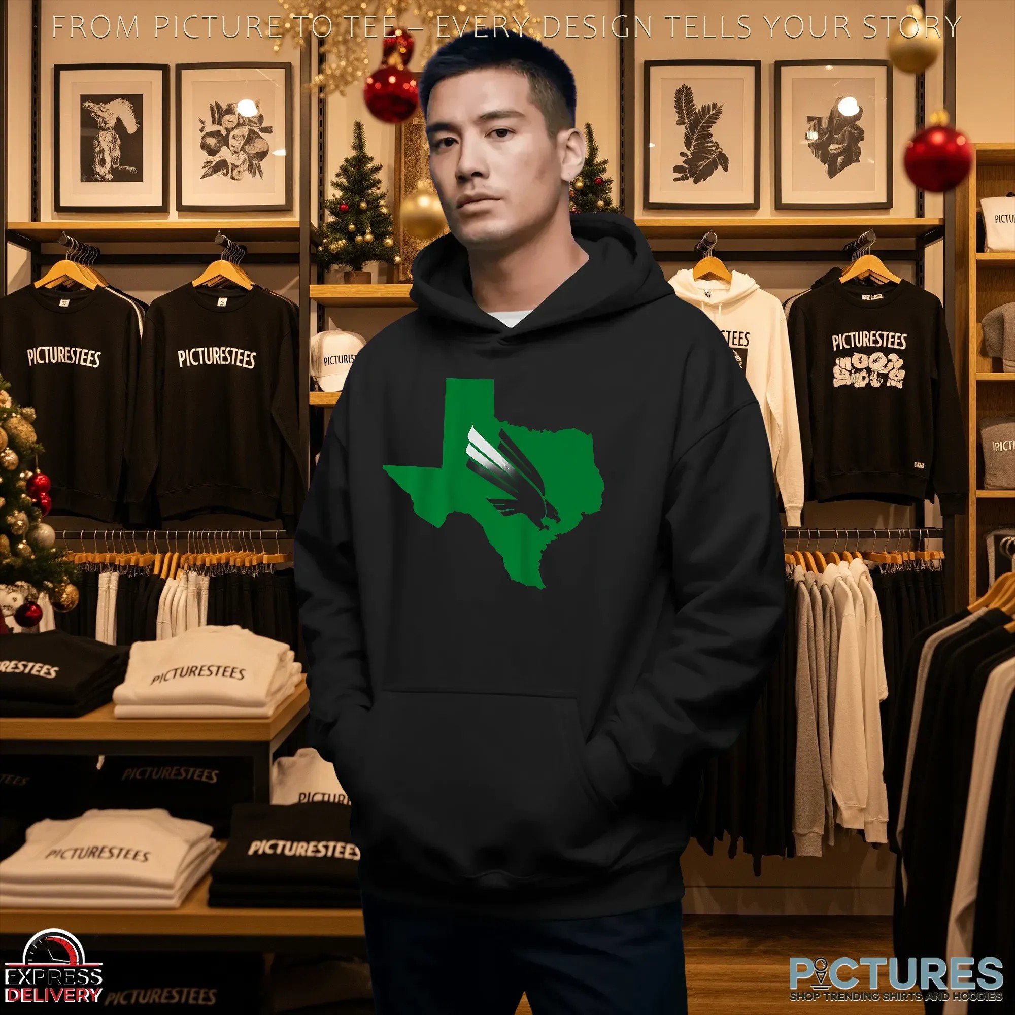 North Texas Texas Diving Eagle T Shirt • Picturestees Clothing LLC