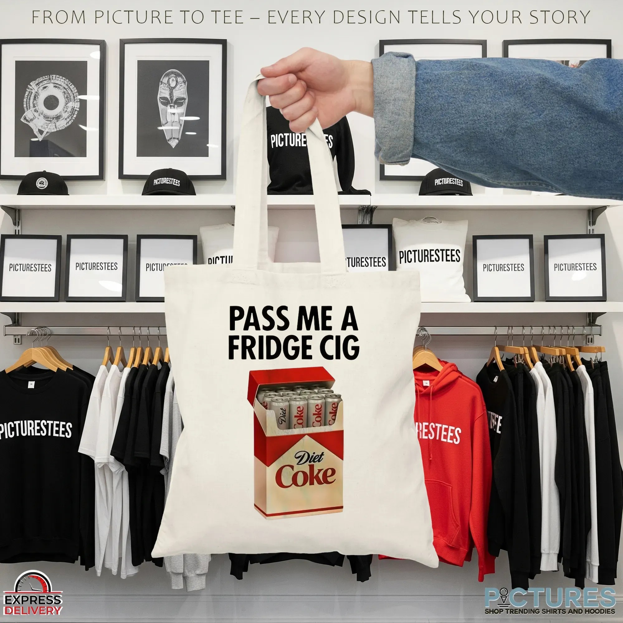 Pass Me A Fridge Cigarette Diet Coke Marlboro Parody T Shirt ...