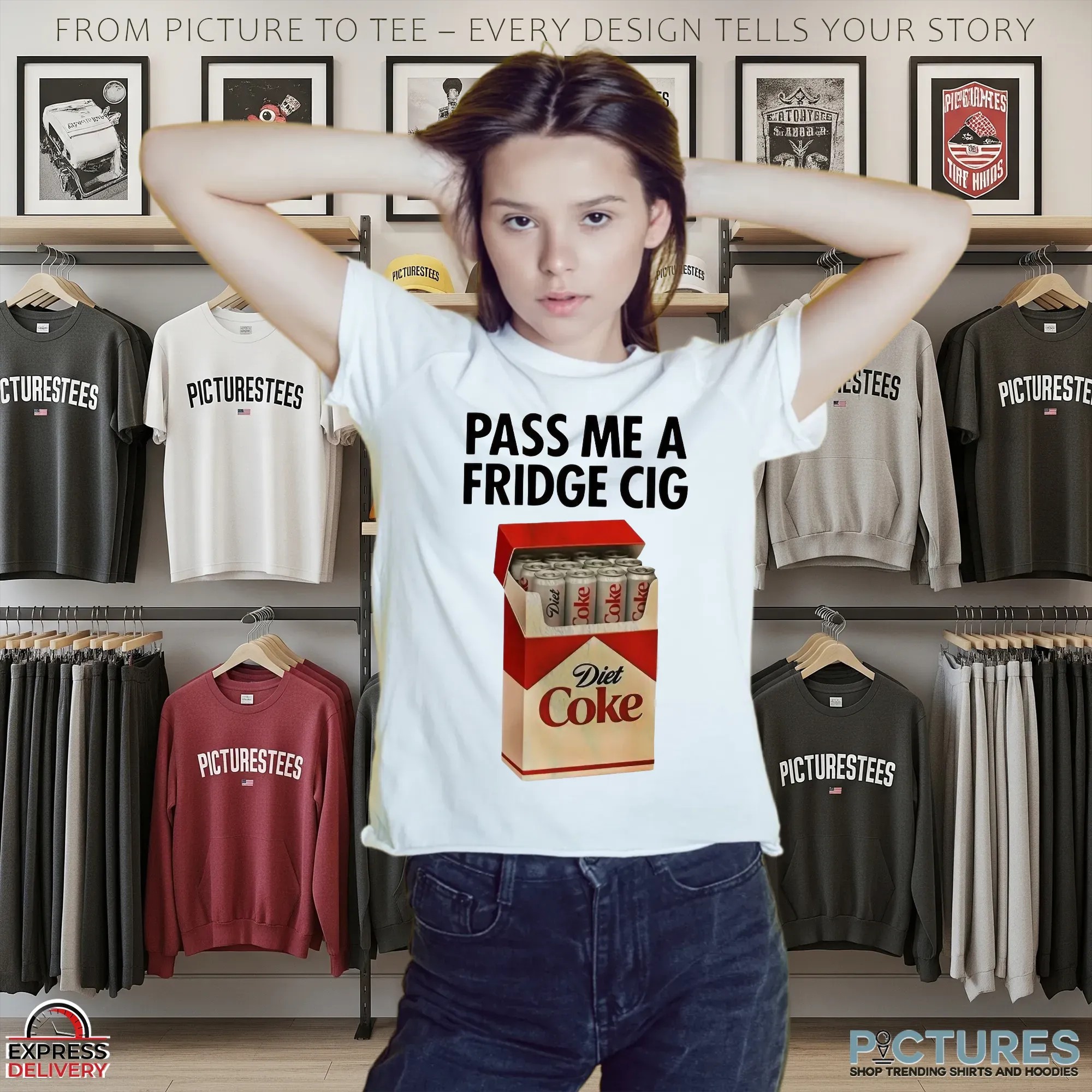 Pass Me A Fridge Cigarette Diet Coke Marlboro Parody T Shirt ...