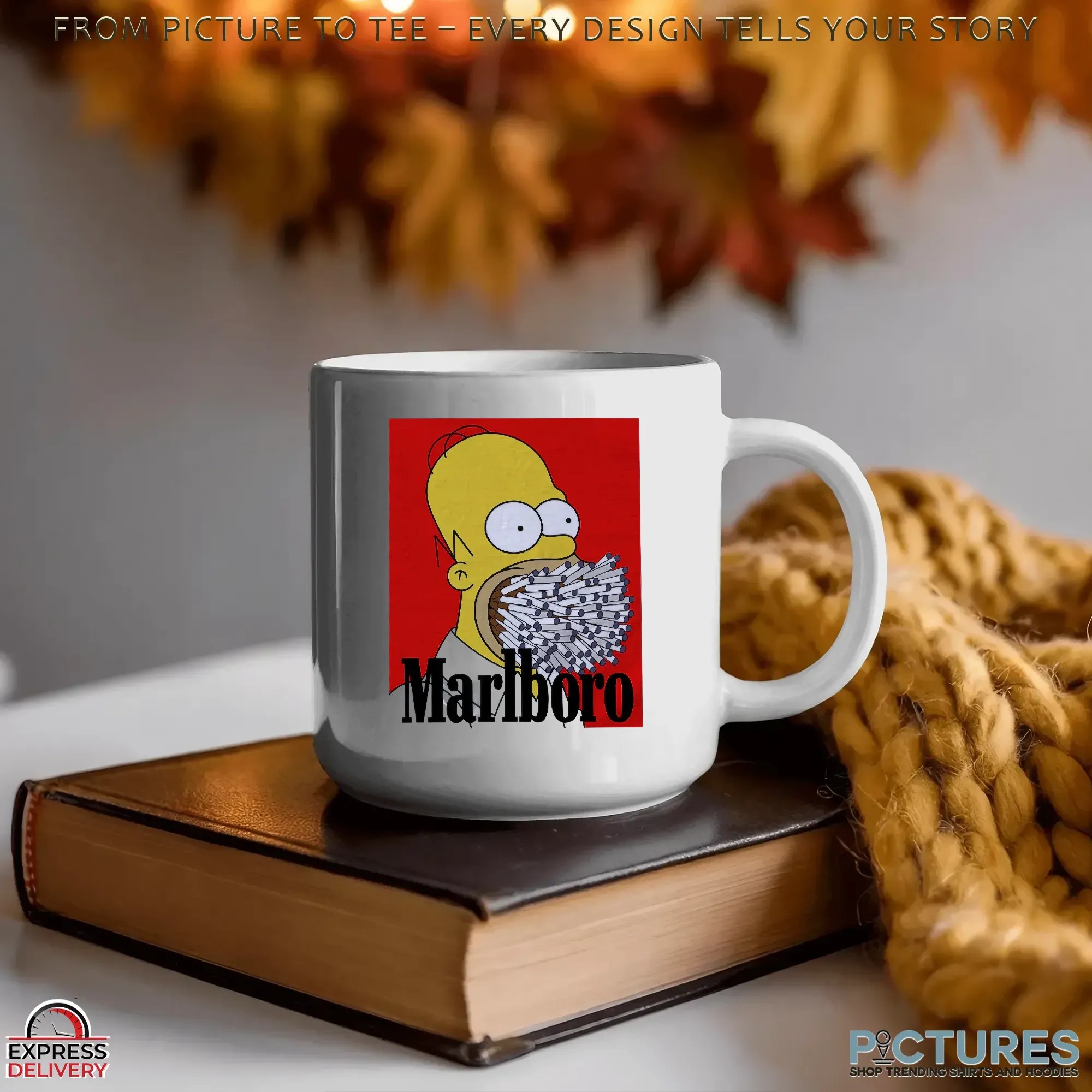 Simpson Homer Marlboro Cigarette Meme T Shirt • Picturestees Clothing LLC