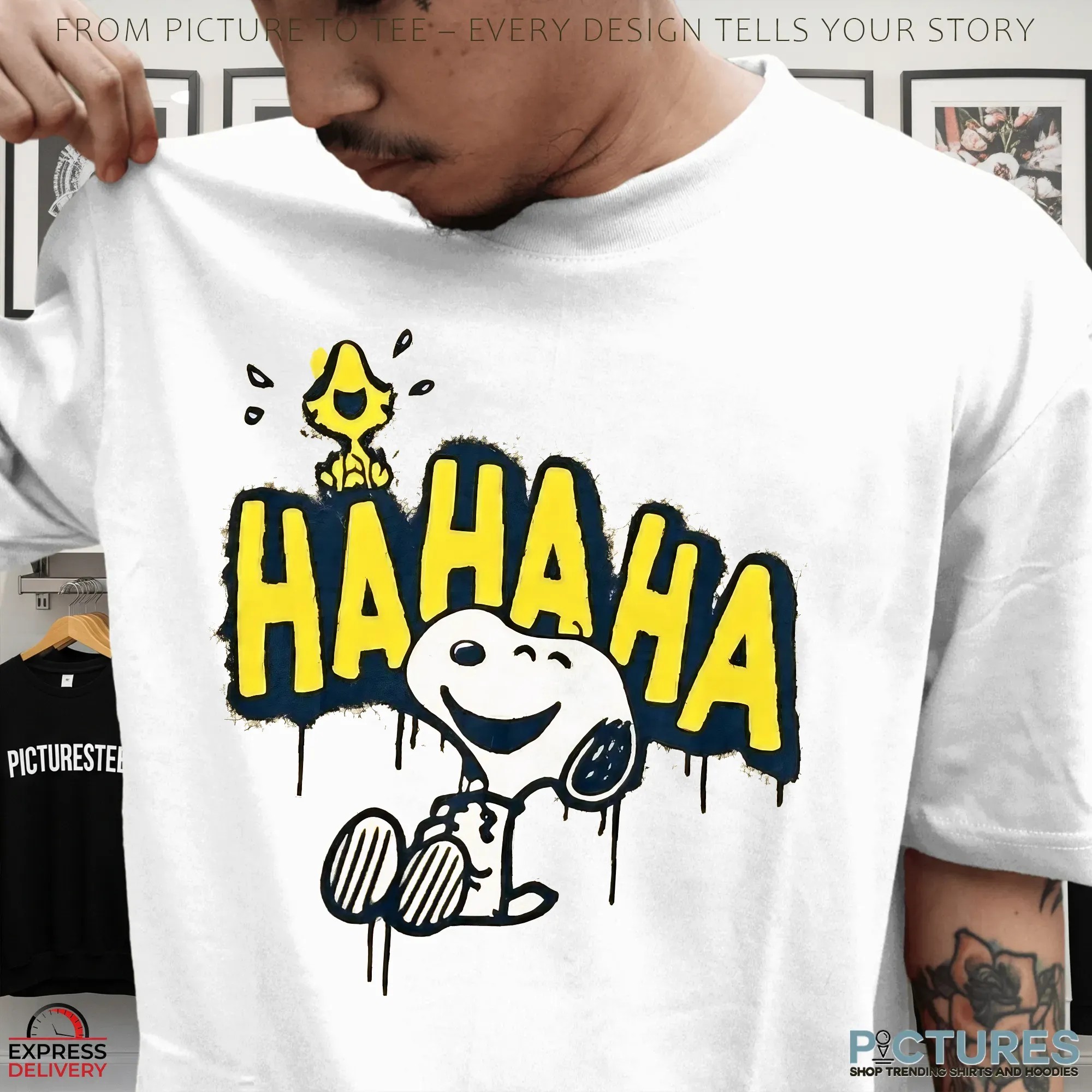 Snoopy And Woodstock Hahaha T Shirt • Picturestees Clothing LLC