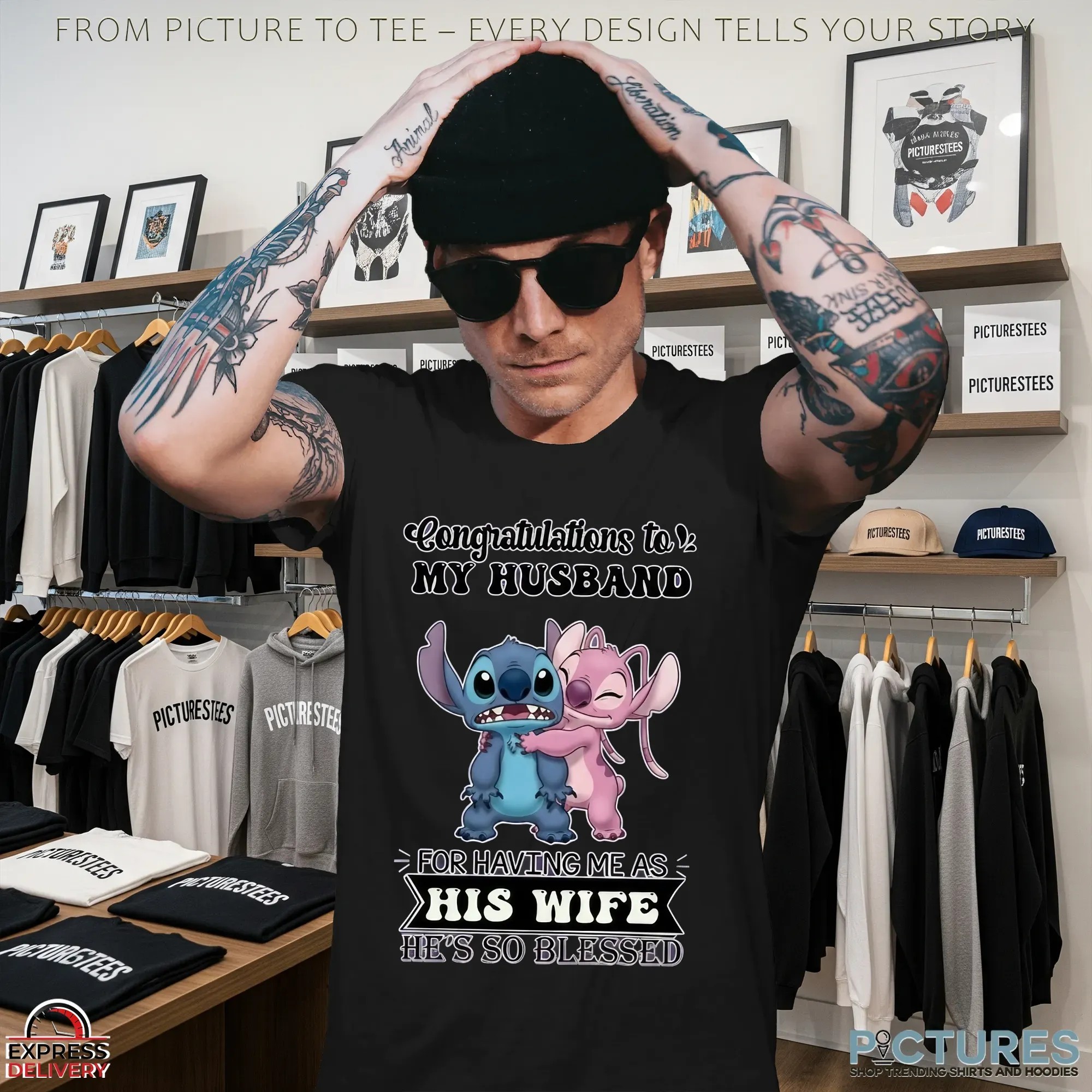 Stitch Congratulations Tov My Husband For Having Me As His Wife He's So ...