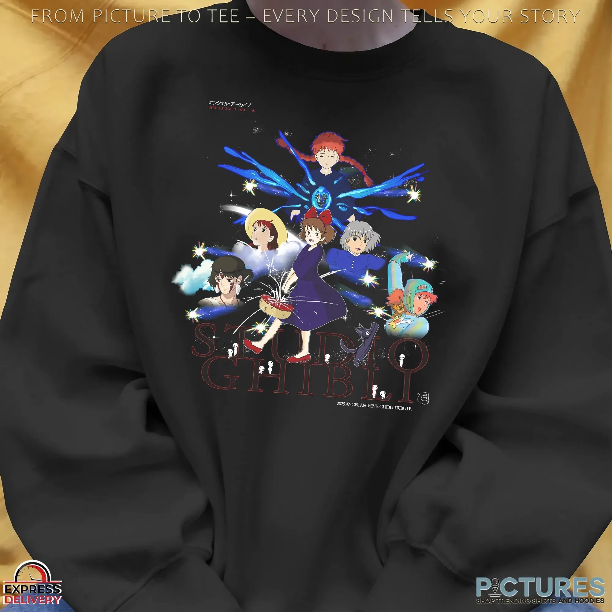 Studio Ghibli Angel Kiki, Howl, Nausicaä, Mononoke & More 2025 T Shirt ...