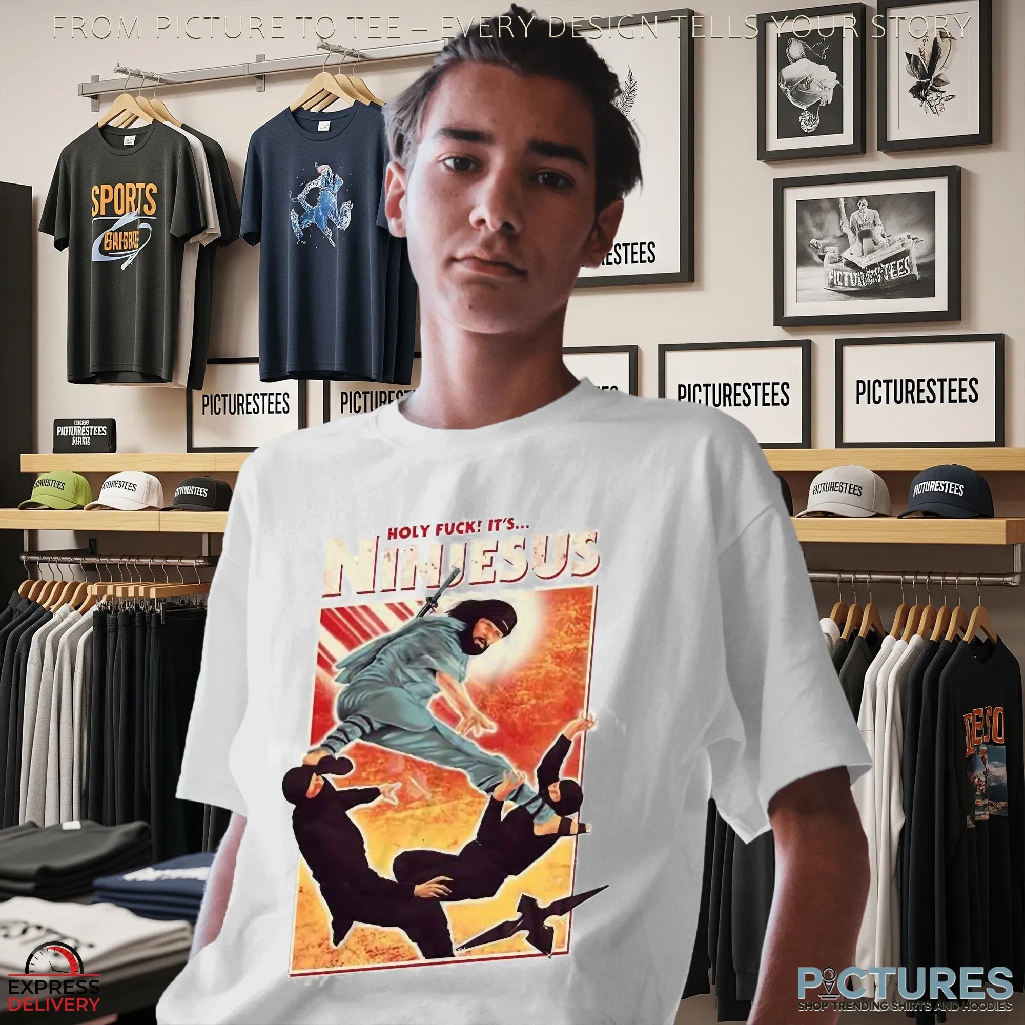The Jesus Ninja Holyfck It's Ninjesus Meme T Shirt • Picturestees ...