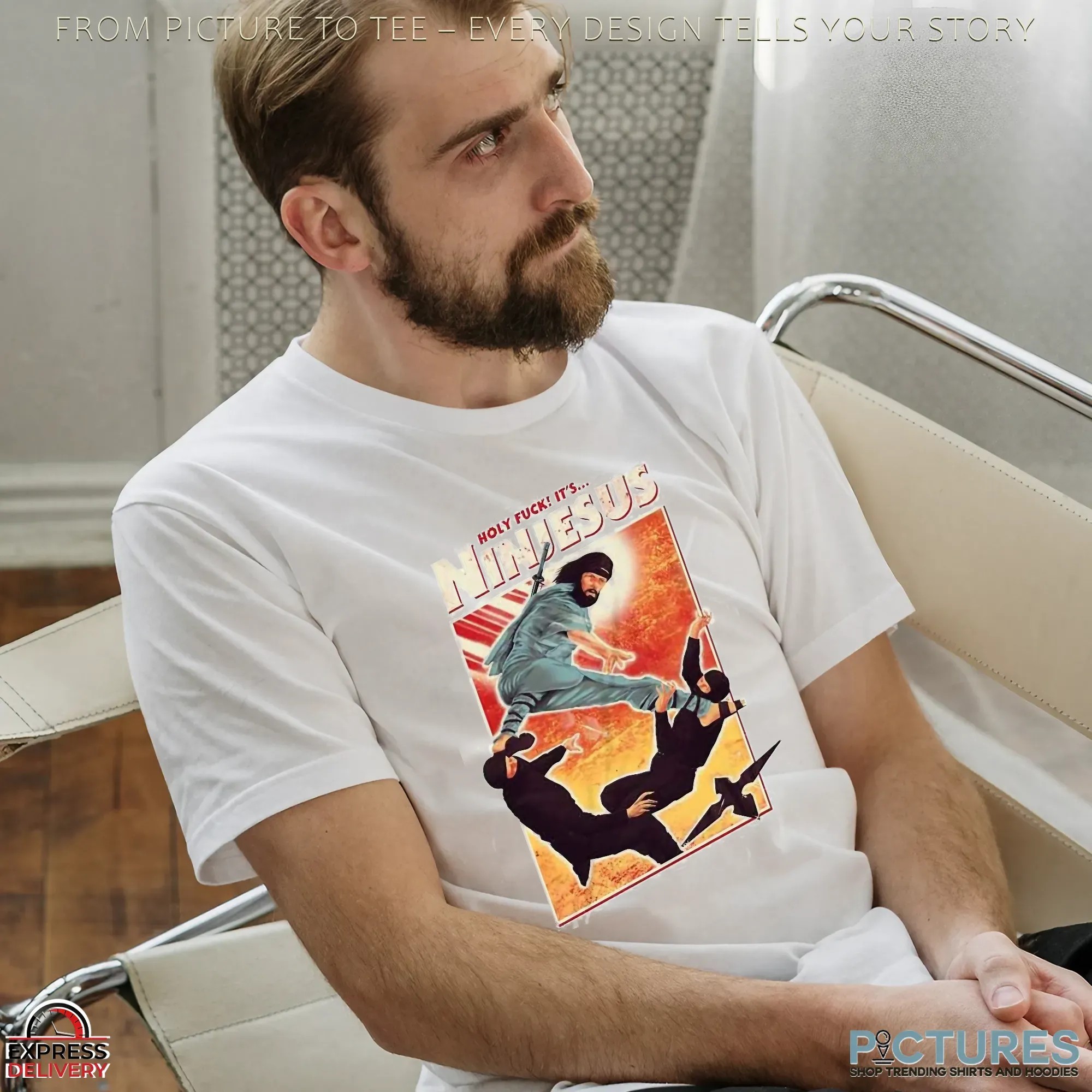 The Jesus Ninja Holyfck It's Ninjesus Meme T Shirt • Picturestees ...