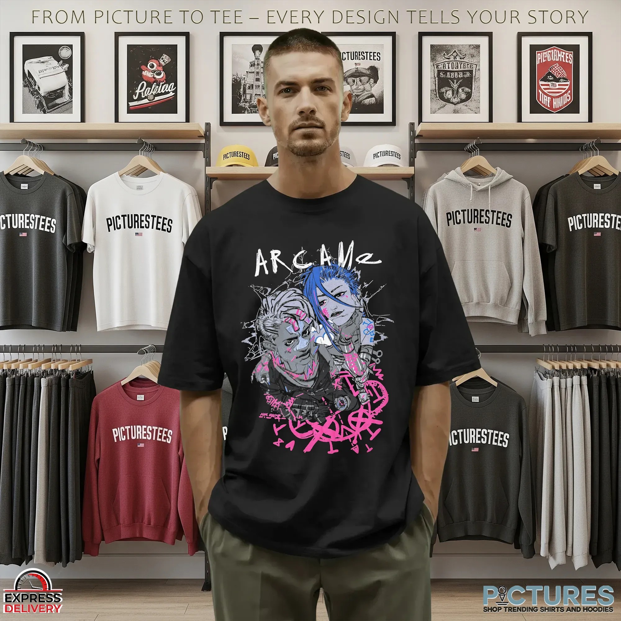 Arcane Jinx And Ekko Arcane LOL T Shirt • Picturestees Clothing LLC