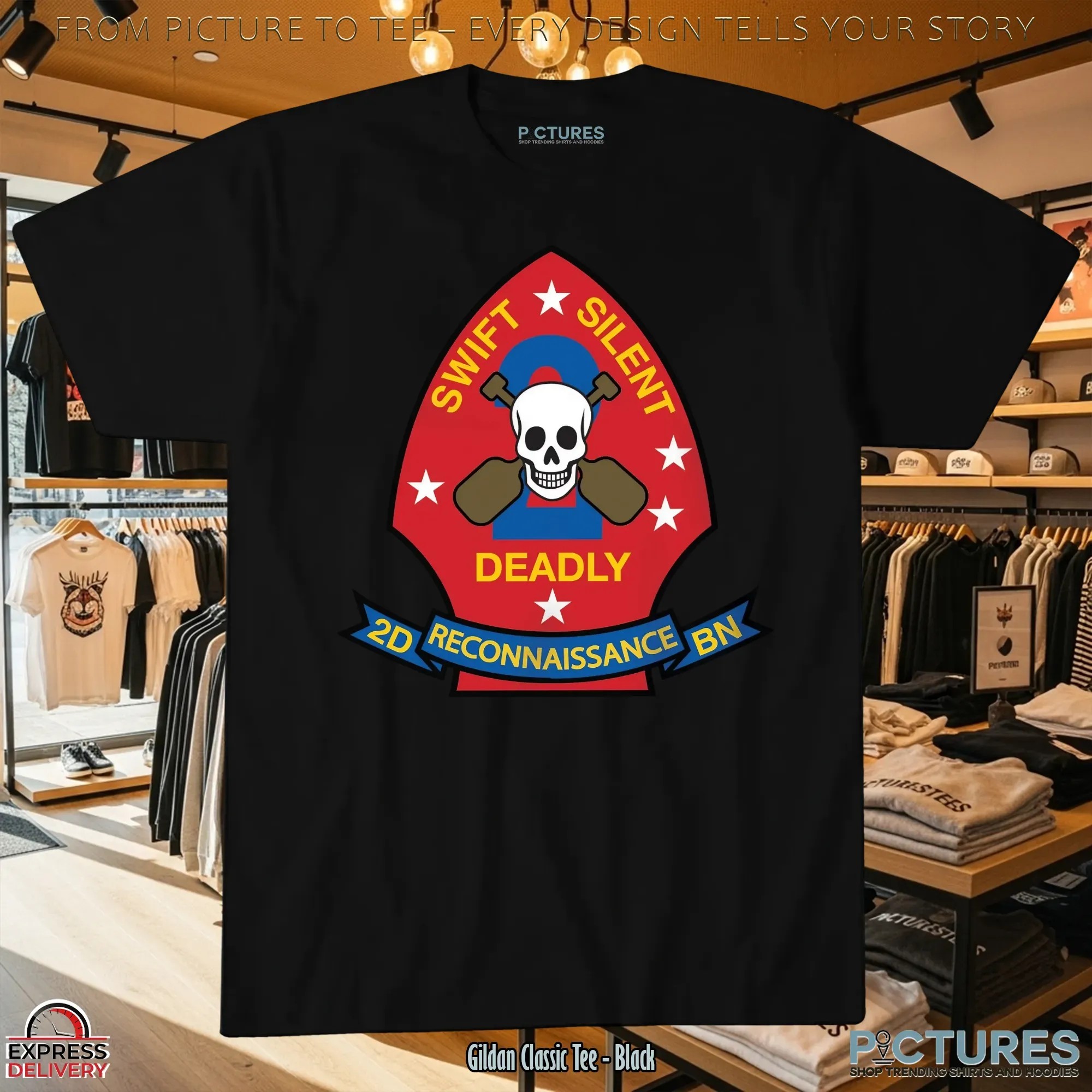 Force Recon Swift Silent Deadly 2nd Reconnaissance Battalion Shirt ...