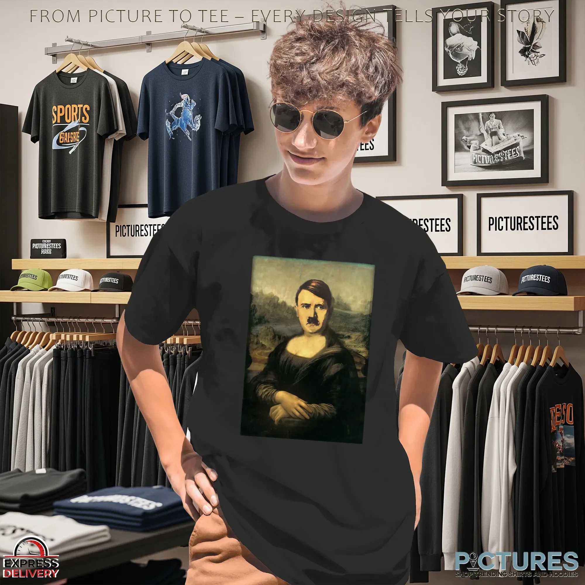 Hitler Mona Lisa Meme T Shirt • Picturestees Clothing LLC