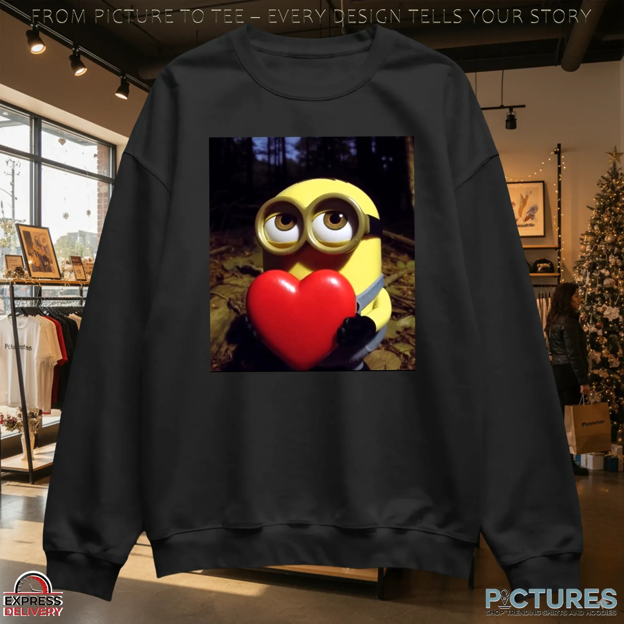 Minion Holding Heart Despicable Me T Shirt • Picturestees Clothing LLC