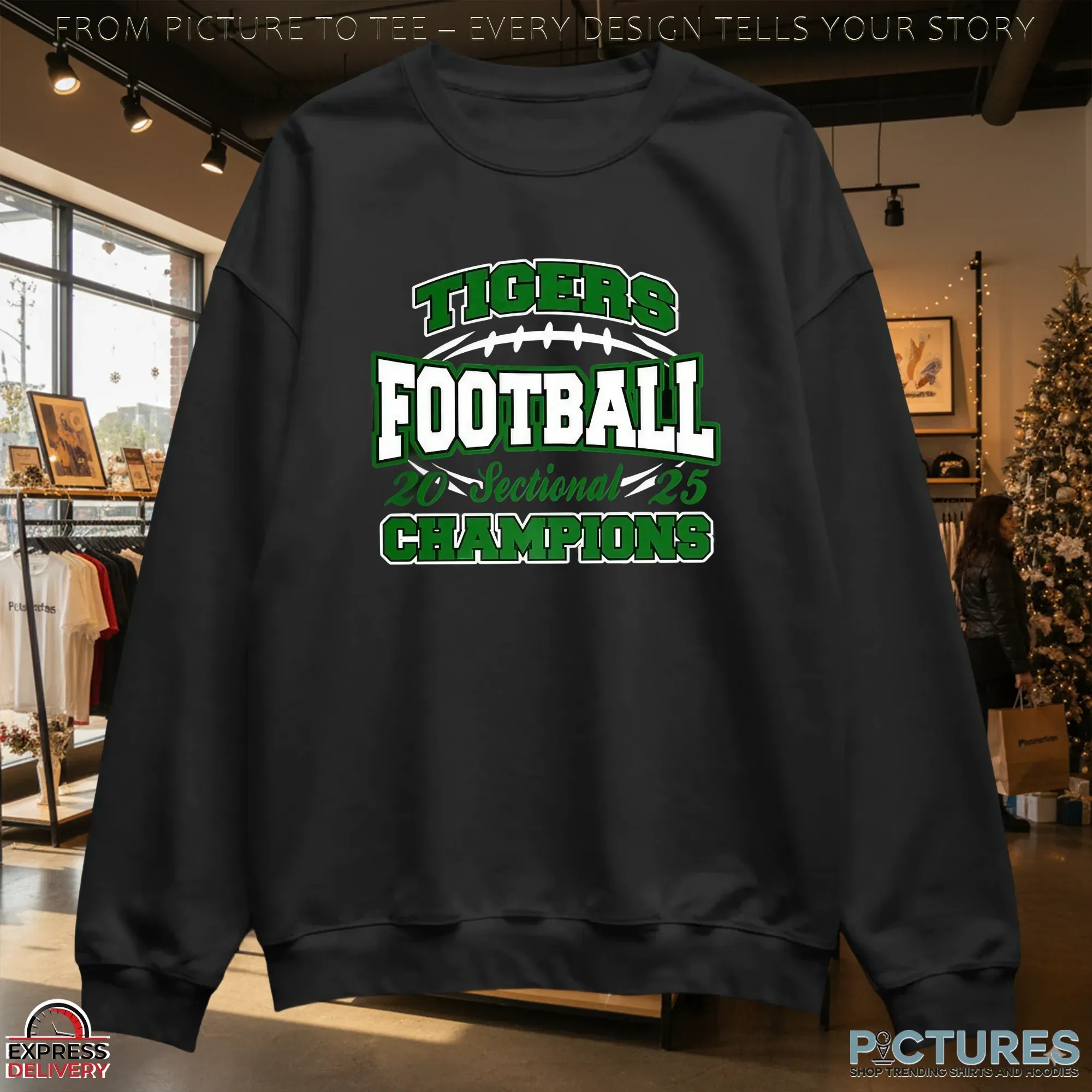 Tigers Football Sectional Champions 2025 Graphic T Shirt • Picturestees ...