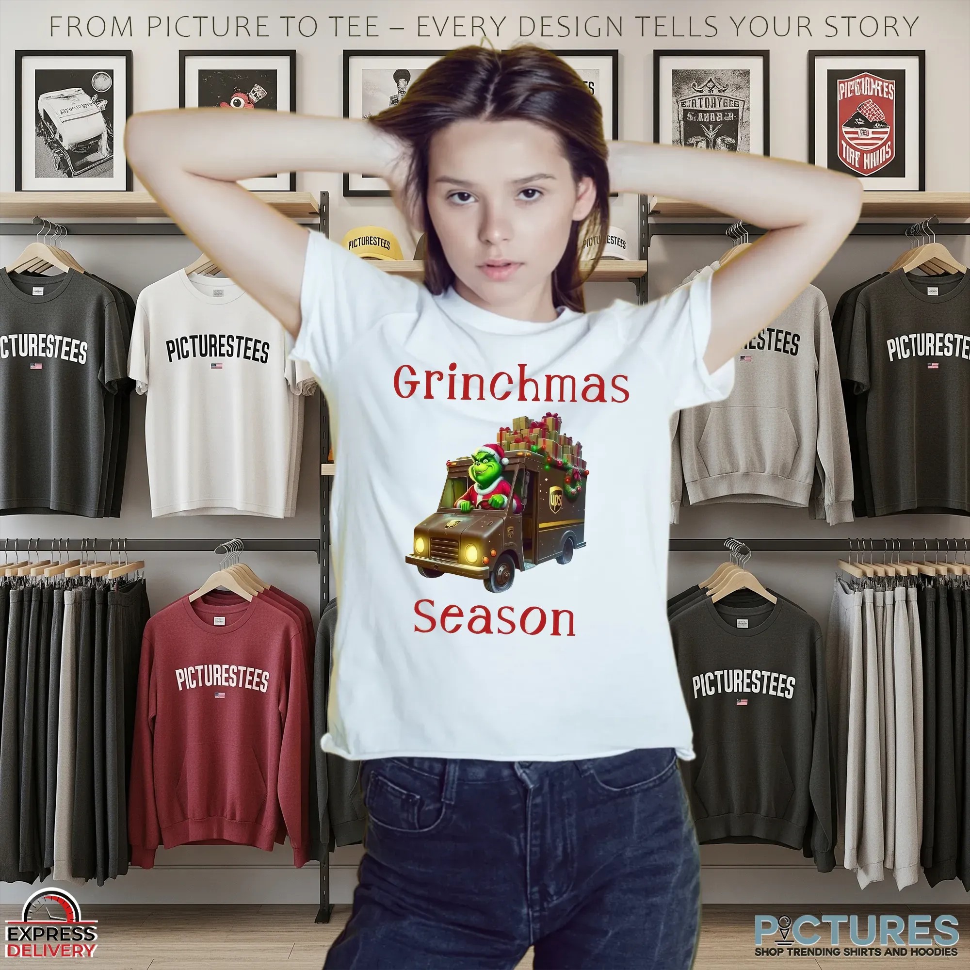 UPS Delivery Driver Christmas Grinchmas Season T Shirt • Picturestees ...