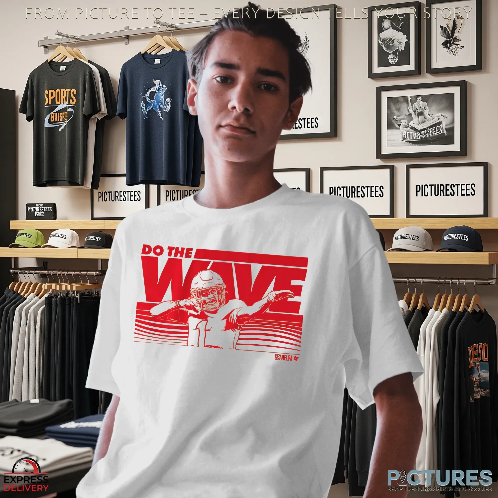 Xavier Worthy Kansas City Chiefs Do The Wave T Shirt • Picturestees Clothing LLC